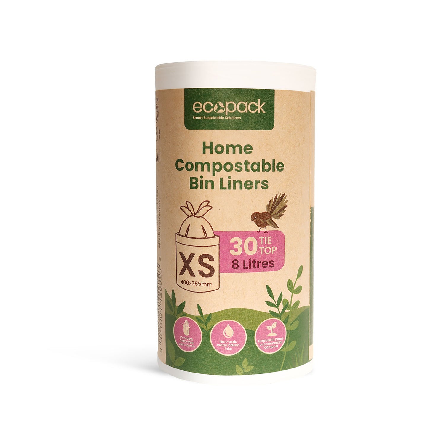 Ecopack Compostable Caddy Liners 8ltr — Otago Cleaning Supplies