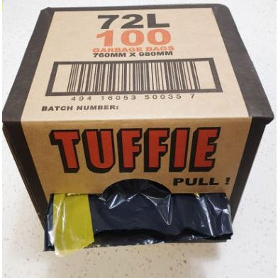 Tuffie Black Bags on Roll — Otago Cleaning Supplies
